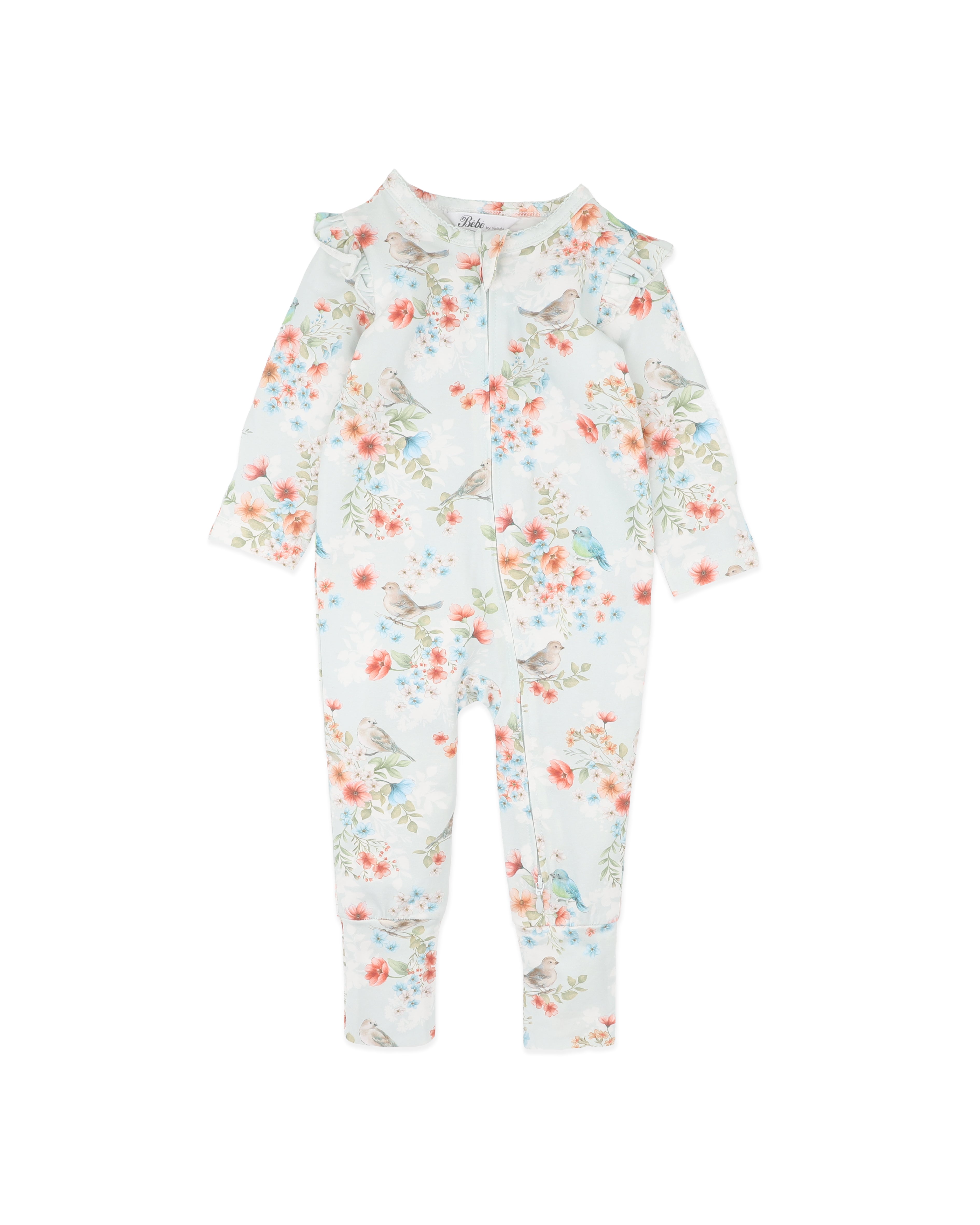 Gemma Bird Print Zip Suit – Precious Little